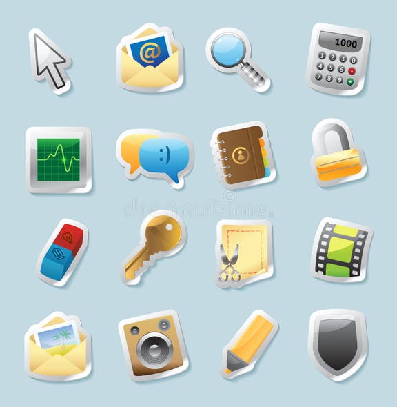 Sticker Icons Signs Interface Stock Illustrations – 193 Sticker Icons ...