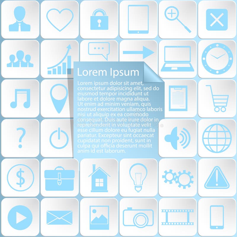 Sticker icons web design stock illustration. Illustration of internet ...