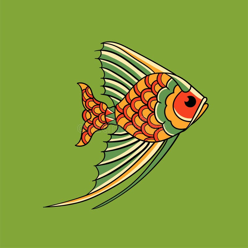 Old School Fish Tattoo Vector Stock Illustrations – 59 Old School Fish ...