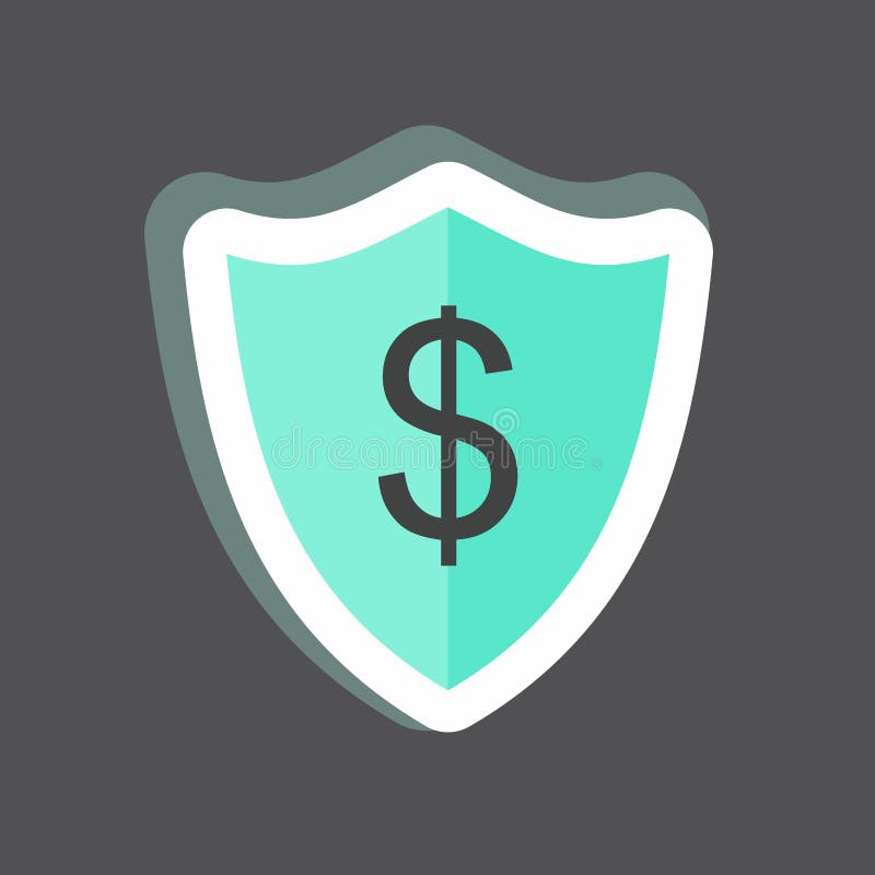 Sticker Insurance. Suitable for Digital Web Symbol. Simple Design ...