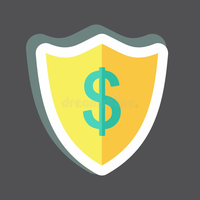 Sticker Insurance. Suitable for Education Symbol. Simple Design ...