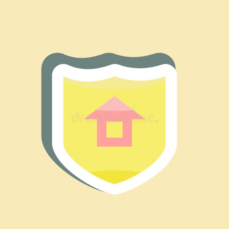 Sticker Insurance. Suitable for Education Symbol. Simple Design ...