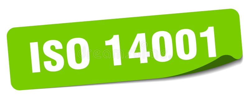 Sticker Iso 14001. Etiqueta Iso 14001 Ilustración del Vector ...