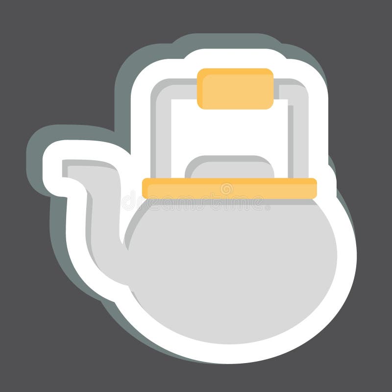 Sticker Kettle. Related To Cooking Symbol. Simple Design Editable Stock ...