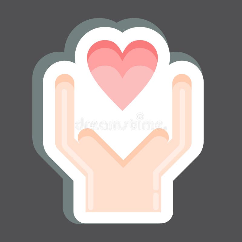 Sticker Kind. Related To Volunteering Symbol. Help and Support Stock ...