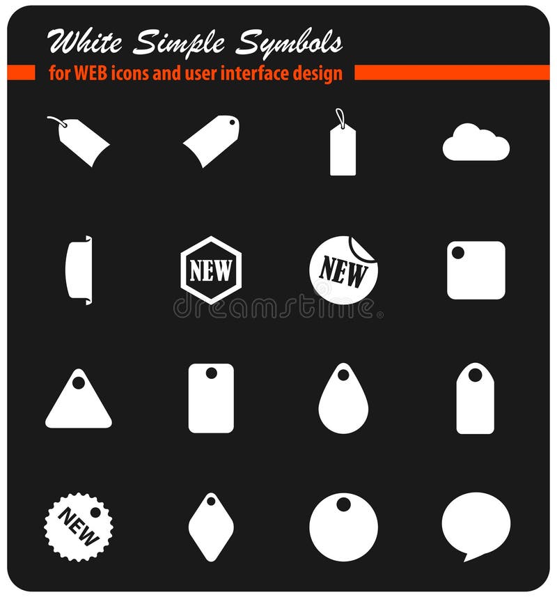 Sticker and label icon set stock illustration. Illustration of business ...