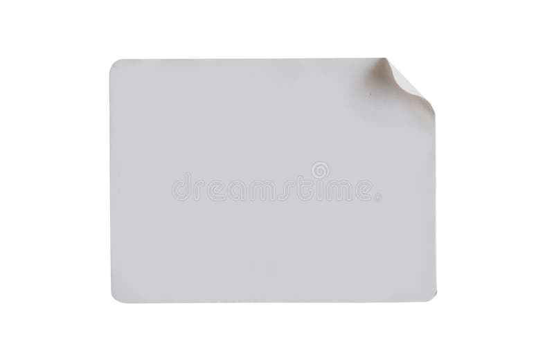 Sticker Label Isolated on White Background Stock Photo - Image of curl ...