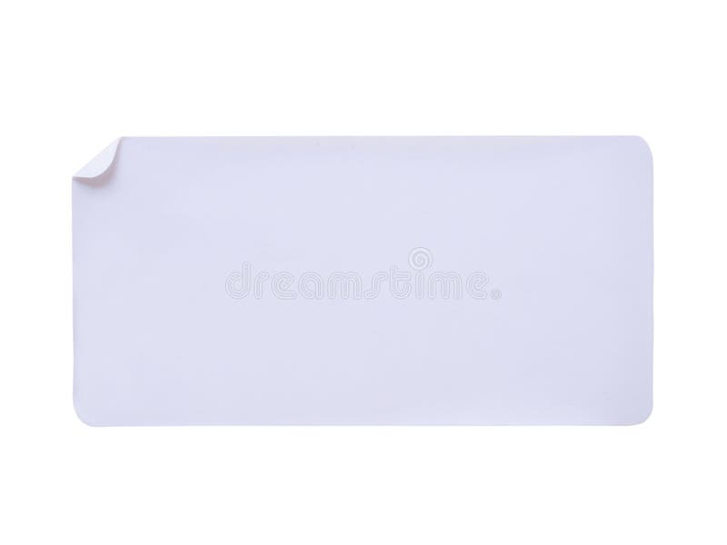 Sticker Label Isolated on White Background Stock Photo - Image of paper ...