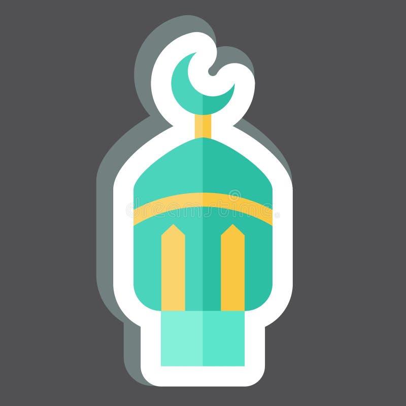 Ramadan Symbol, Crescent Moon and Star Isolated Stock Vector ...