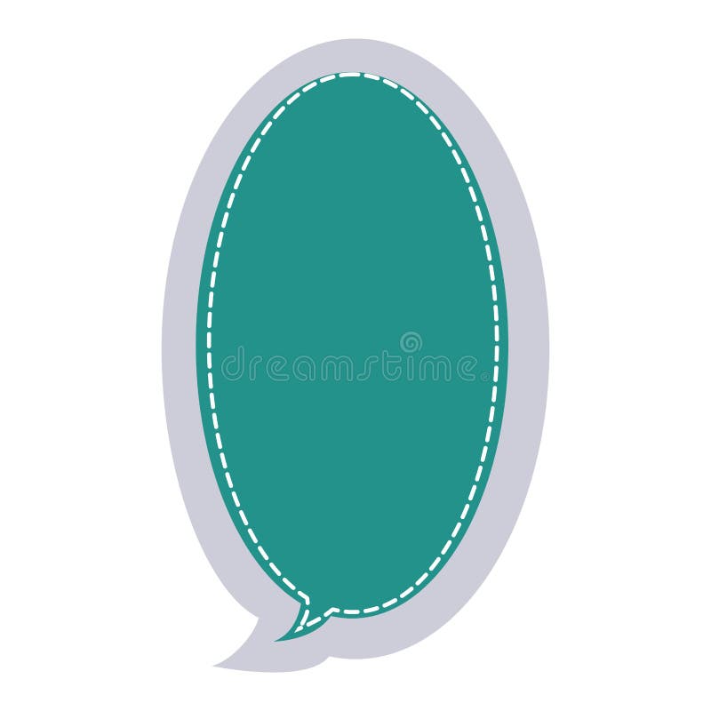 Sticker Large Oval Frame Callout Dialogue Stock Illustration ...
