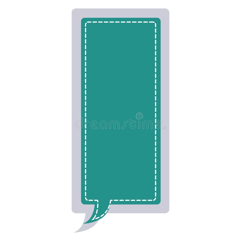 Sticker Large Rectangle Frame Callout Dialogue Stock Illustration ...