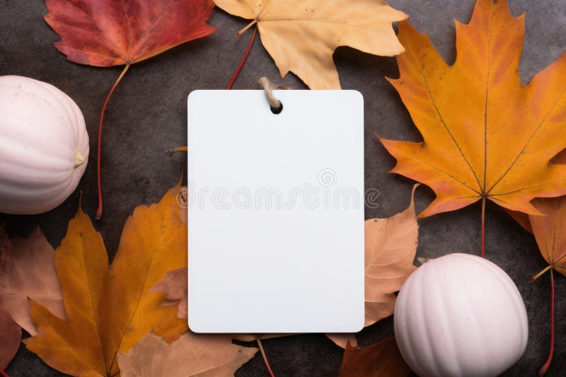 Sticker Layout on Autumn Background Stock Illustration - Illustration ...