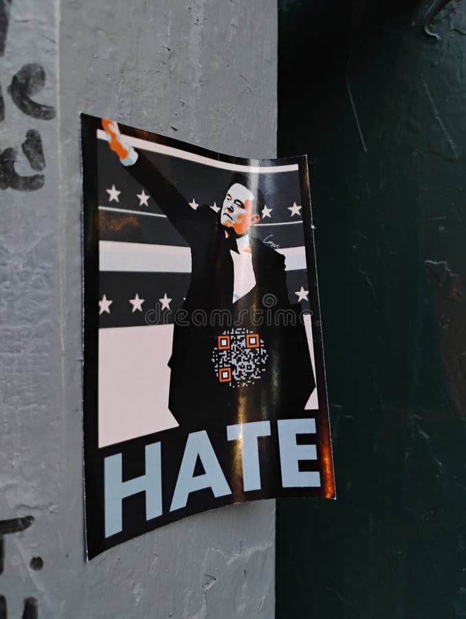 Elon Musk, Nazi Salute, Hate, Sticker, NYC, NY, USA Editorial Photo ...