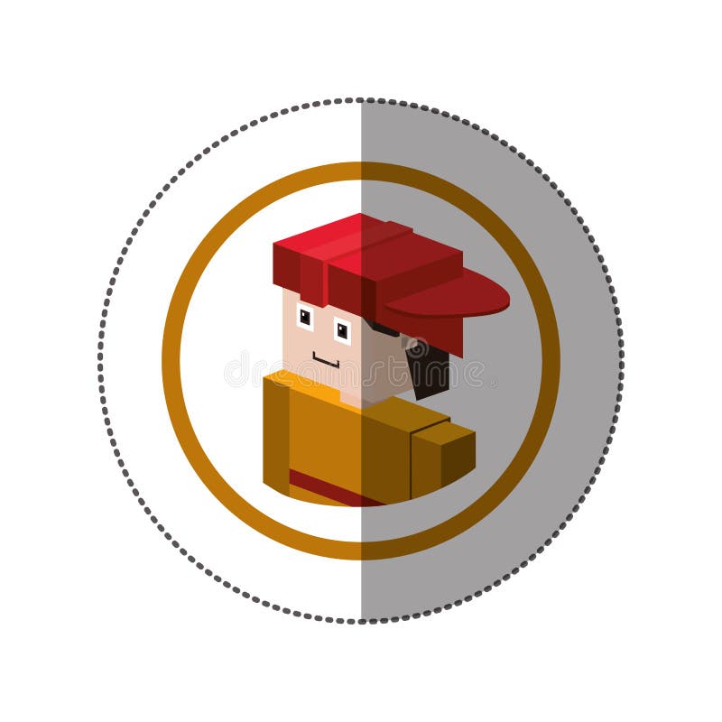 Sticker Lego with Portrait Firefighter with Helmet Stock Vector ...