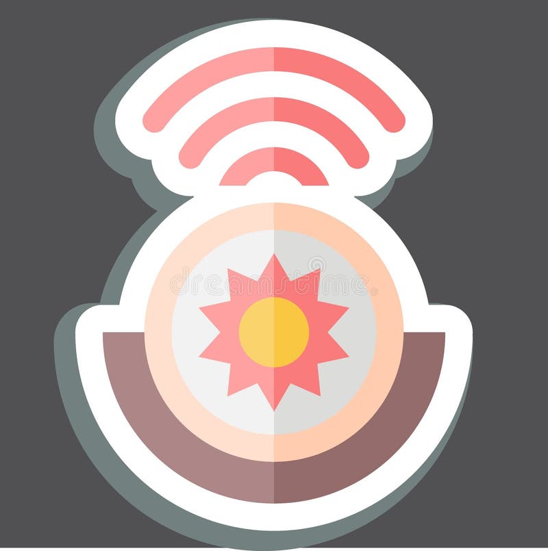 Sticker Light Detection Sensor. Related To Smart Home Symbol. Simple ...