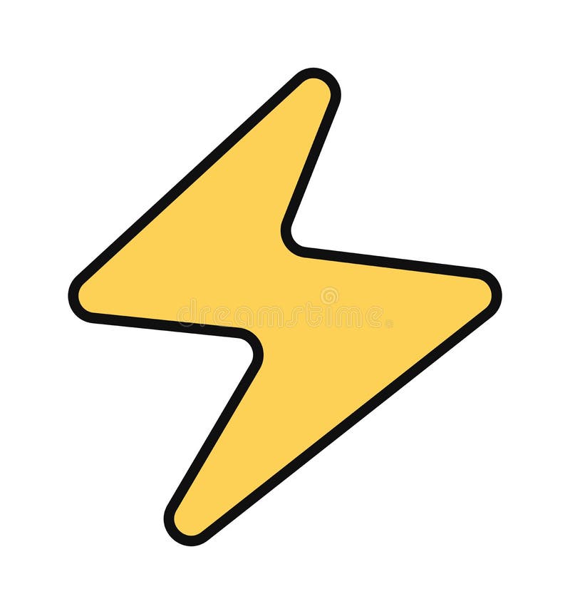 Sticker of Lightning, Flash or Quick Sign Vector Stock Vector ...