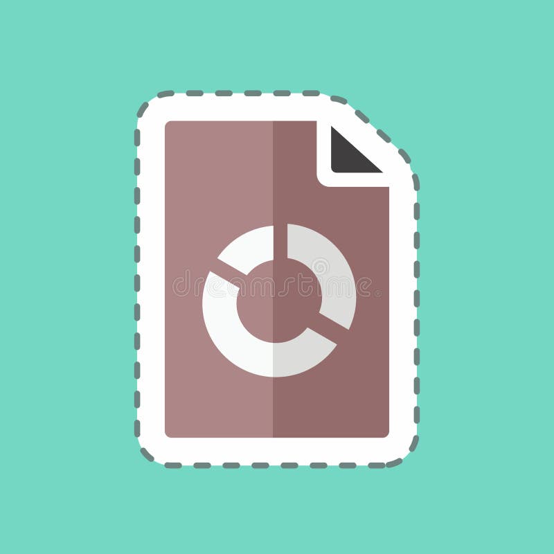 Sticker Line Cut Analytics. Suitable for it Services Symbol. Simple ...