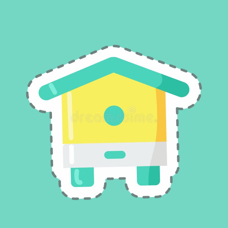 Sticker Line Cut Beehive. Suitable for Bee Farm. Simple Design Editable ...