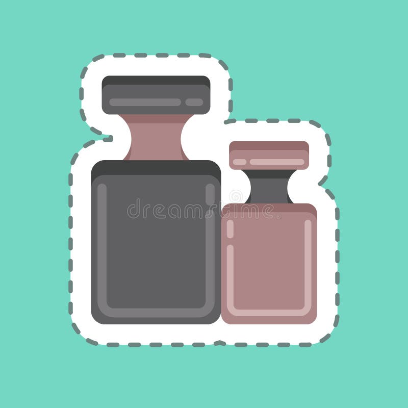 Sticker Line Cut Calibration Weight. Suitable for Education Symbol ...