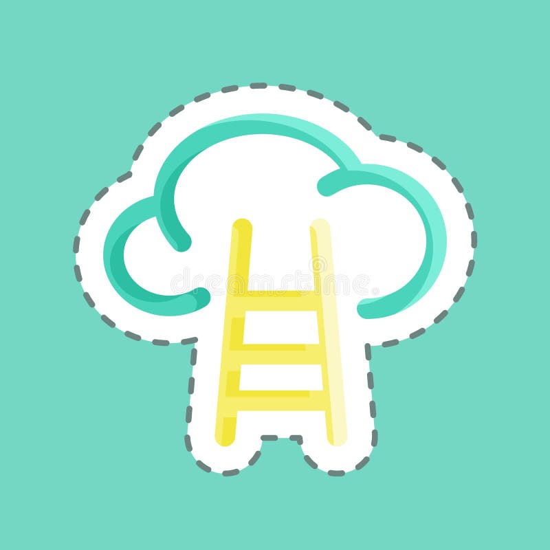 Sticker Ladder. Suitable for Garden Symbol. Simple Design Editable ...