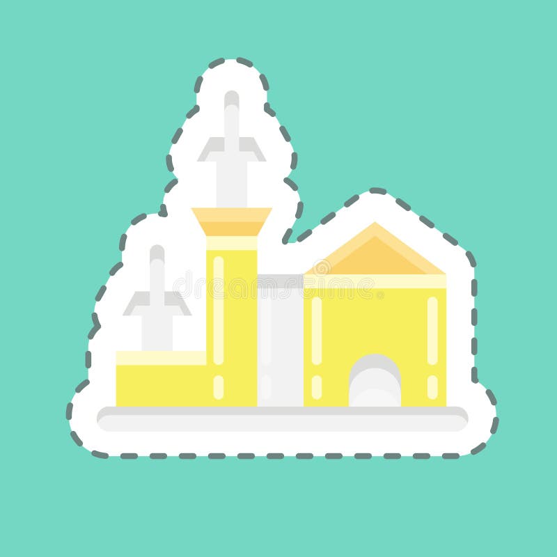 Sticker Castle. Suitable for Toy Symbol. Simple Design Editable. Design ...