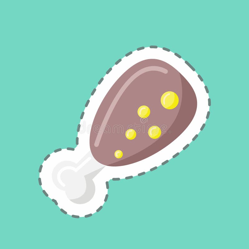 Sticker Barbecue. Suitable for Home Symbol. Simple Design Editable ...