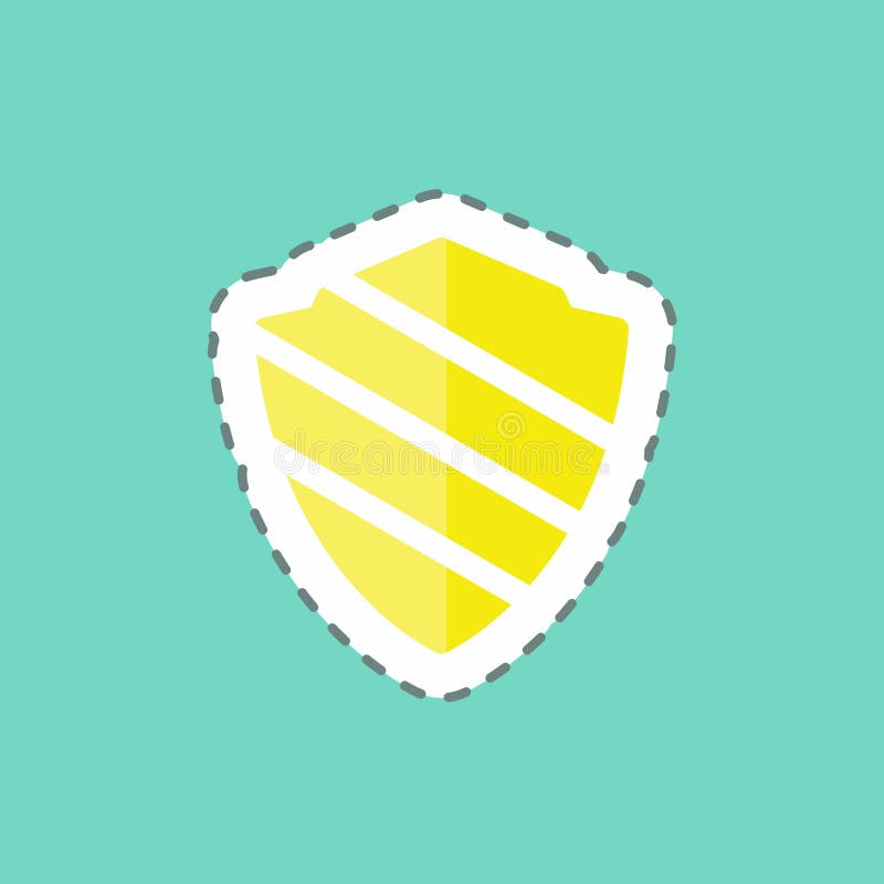 Sticker Line Cut Data Security. Suitable for it Services Symbol. Simple ...