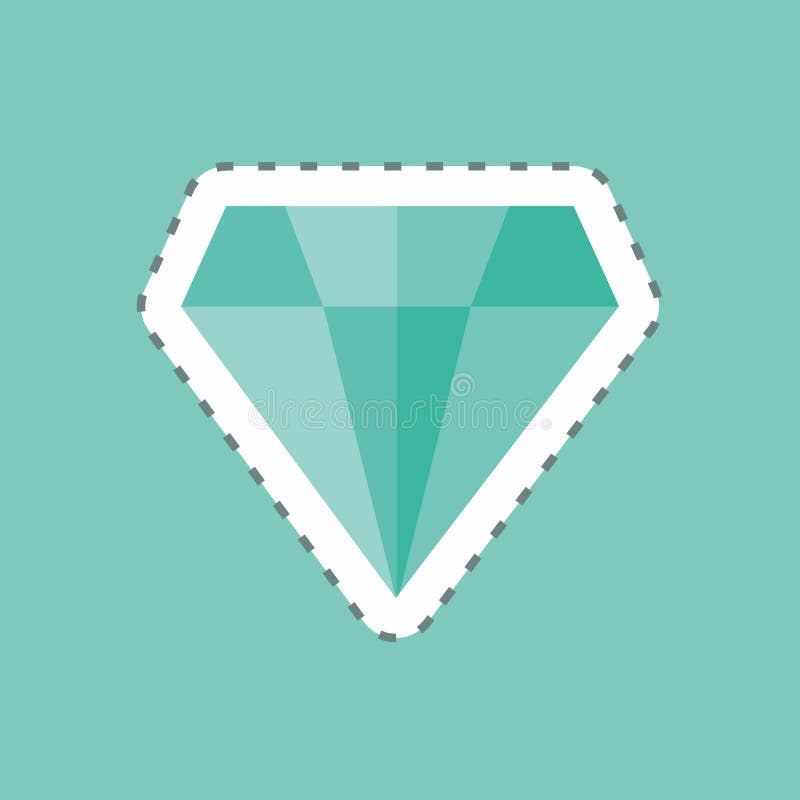 Sticker Diamond. Suitable for Business Symbol. Simple Design Editable ...