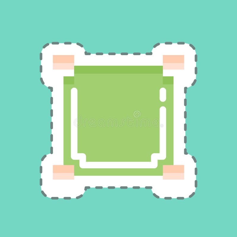 Sticker Line Cut Draw Square. Related To Graphic Design Tools Symbol ...