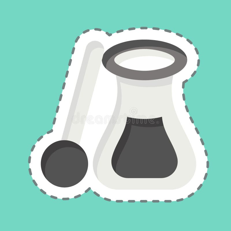 Sticker Line Cut Dressing. Related To Breakfast Symbol. Simple Design ...