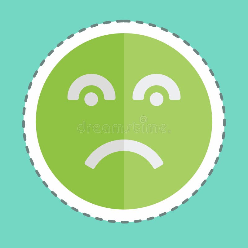 Sad Emoticon. Disappointed Emoji Stock Vector - Illustration of ...