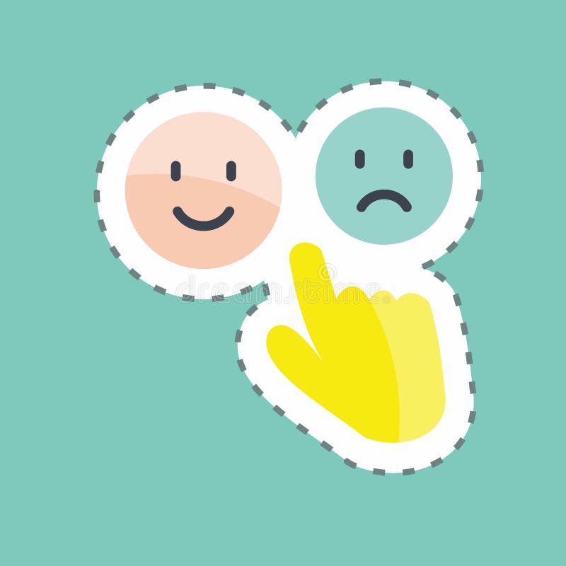 Sticker Line Cut Feedback 1. Suitable for Feedback Symbol. Simple ...