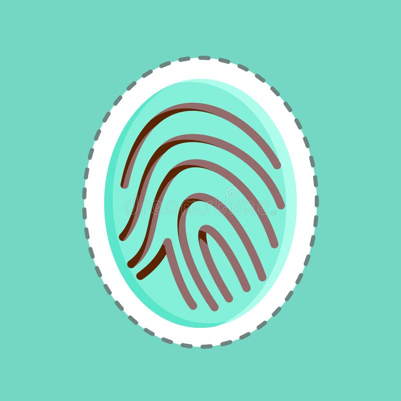 Fingerprint on a sticker stock vector. Illustration of fingers - 40522743