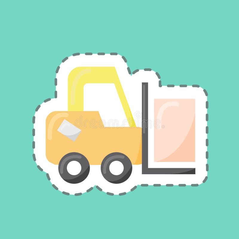 Sticker Loader Truck. Related To Construction Vehicles Symbol. Simple ...