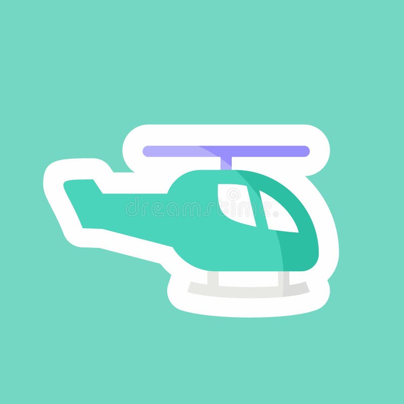 Sticker Helicopter Stock Illustrations – 766 Sticker Helicopter Stock ...