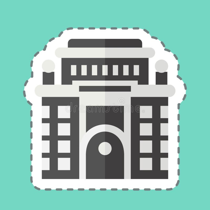 Sticker Line Cut Hotel. Related To Accommodations Symbol. Simple Design ...