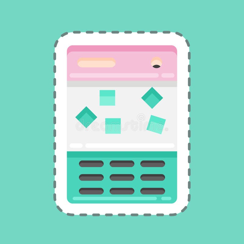 Sticker Line Cut Ice Maker. Suitable for Kitchen Appliances Symbol ...