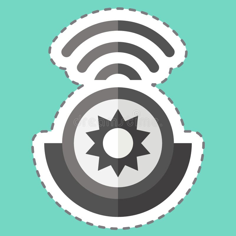 Sticker Line Cut Light Detection Sensor. Related To Smart Home Symbol ...