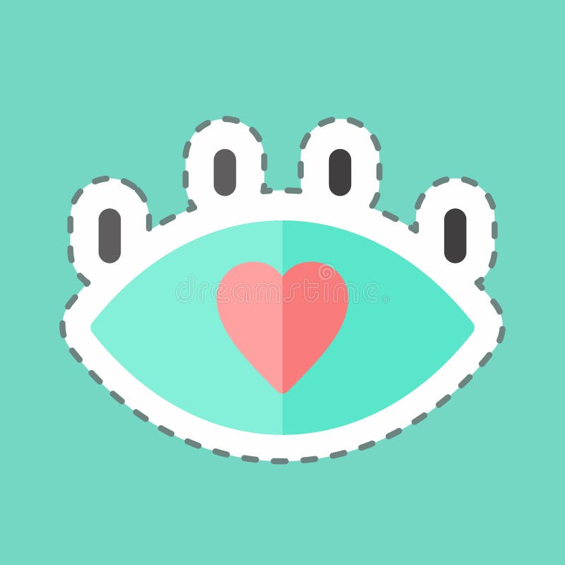 Sticker Line Cut Meaning. Suitable for Community Symbol. Simple Design ...