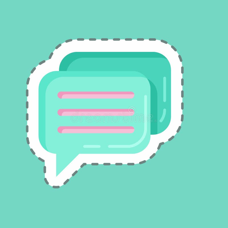 Sticker Messages. Suitable for Branding Symbol. Simple Design Editable ...