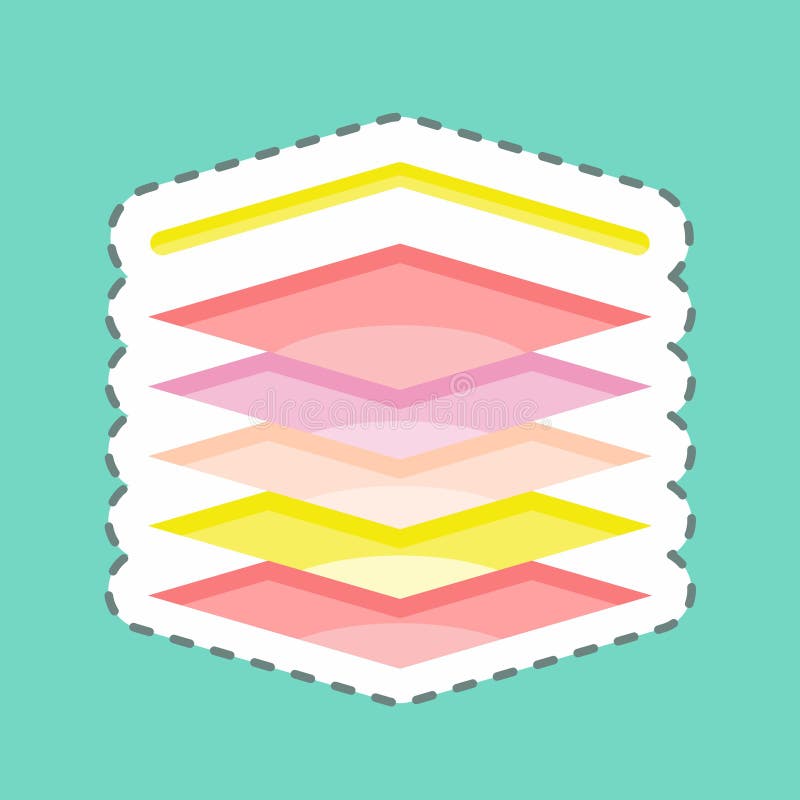 Sticker Line Cut Multilayers. Related To Machine Learning Symbol ...