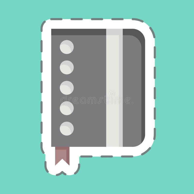 Sticker Line Cut Notebook. Related To Post Office Symbol. Simple Design ...