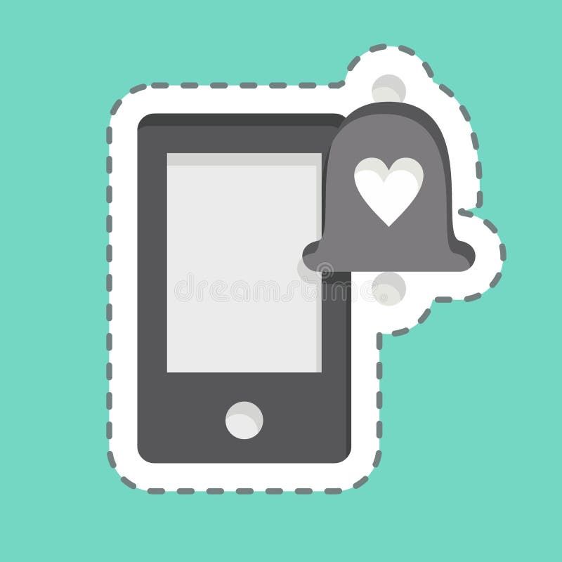 Sticker Line Cut Notification. Related To Ring Symbol. Simple Design ...