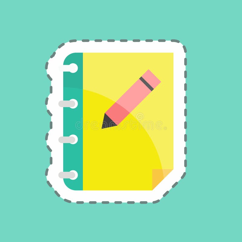 Sticker Line Cut Official Document. Suitable for Wedding Symbol. Simple ...