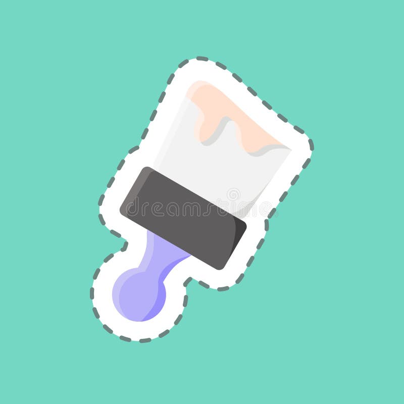 Sticker Paint Bucket. Suitable for Paint Art Tools Symbol. Simple ...