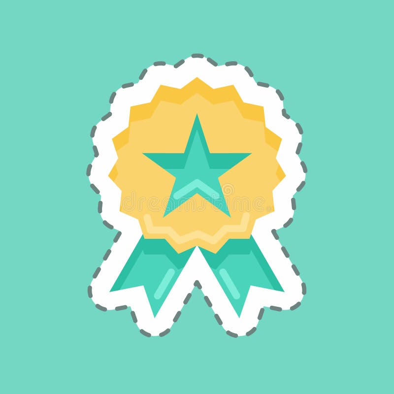 Sticker Line Cut Quality. Suitable for Branding Symbol. Simple Design ...