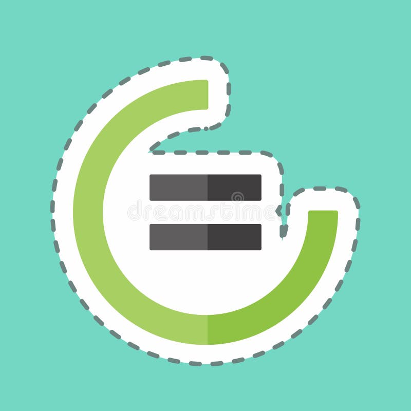 Sticker Line Cut Reduced Inequality. Suitable for Community Symbol ...