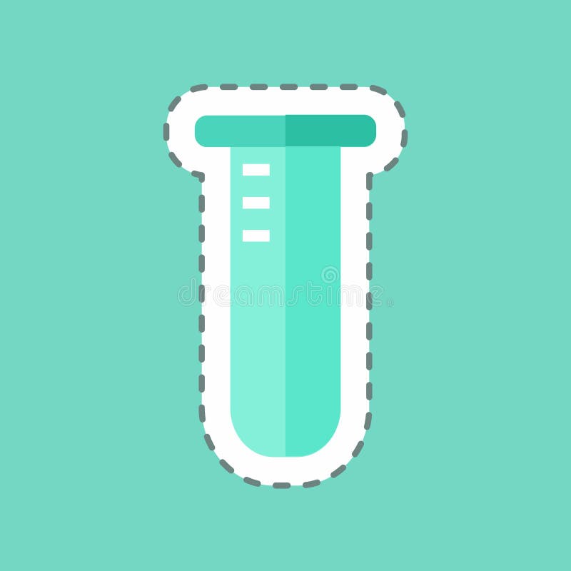 Sticker Line Cut Research. Suitable for Digital Web Symbol. Simple ...