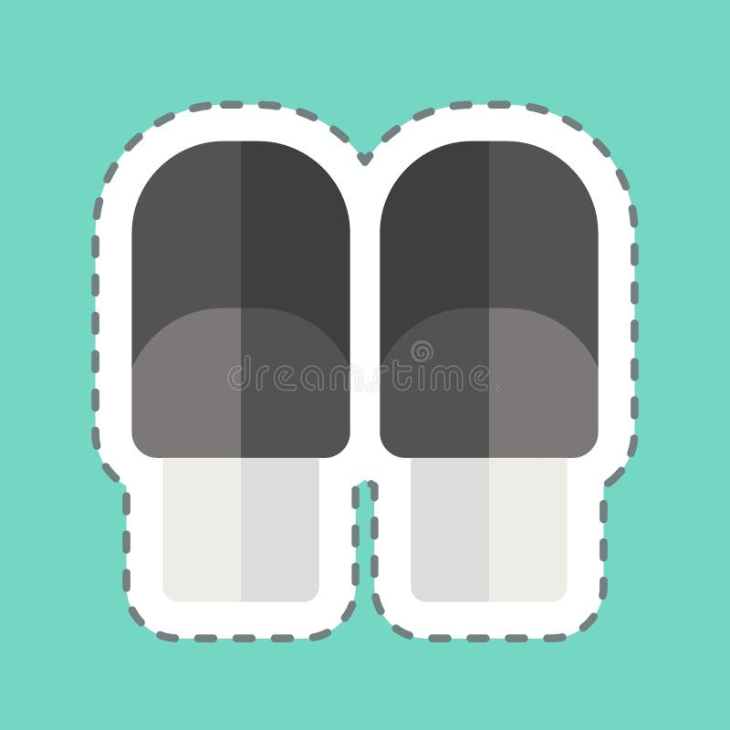 Sticker Line Cut Roll. Related To Breakfast Symbol. Simple Design ...