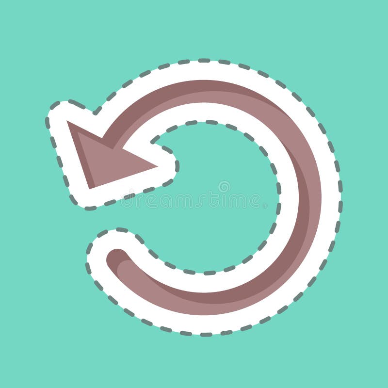 Sticker Rotate Right. Suitable for Photo Editing Symbol. Simple Design ...